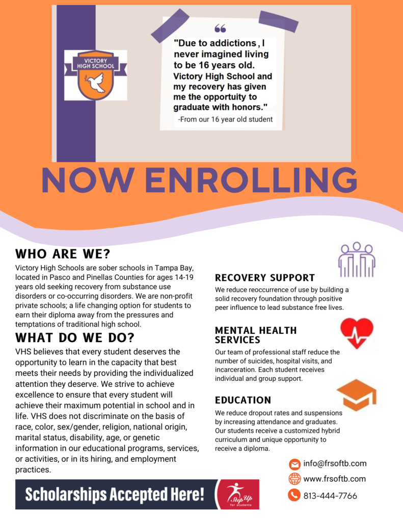 Recovery High Schools for ages 14-19 struggling with addictions