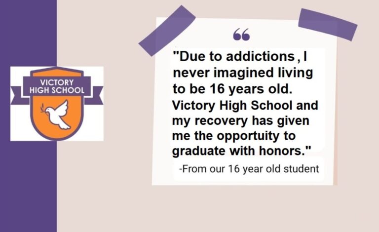 Recovery High School for ages 14-19 struggling with addictions